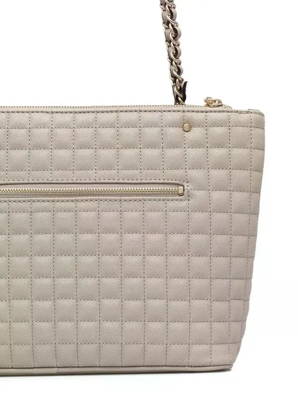 Guess Nadira Quilted Shoulder Bag - Neutrals