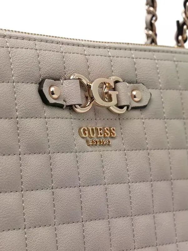 Guess Nadira Quilted Shoulder Bag - Neutrals