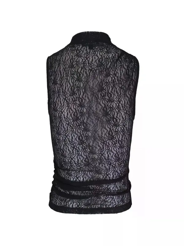 Veronica Beard Mylie Lace Turtleneck Top