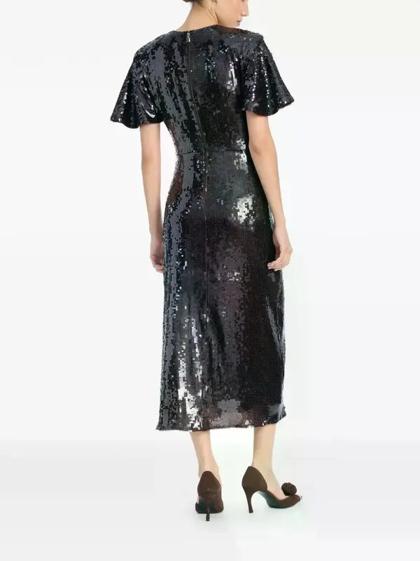 rotate brown sequin dress Brown Short sequin dress ROTATE