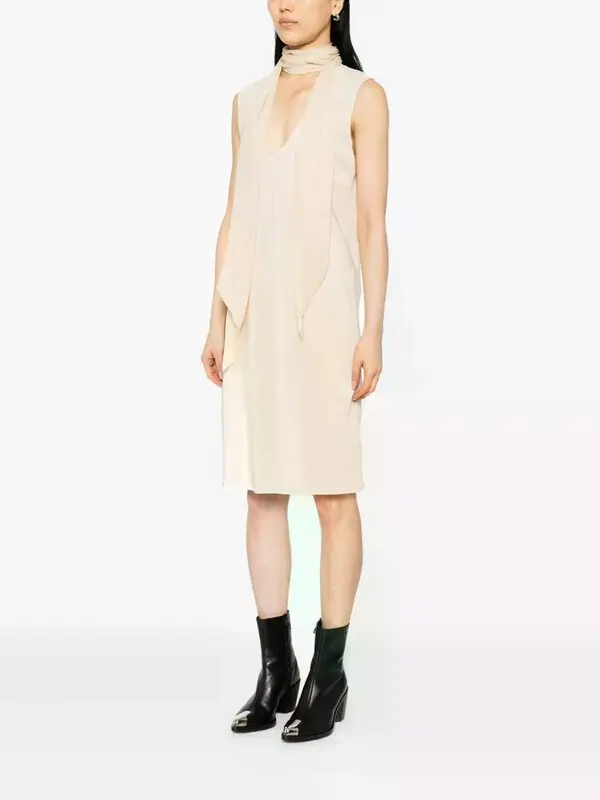 Helmut Lang Sleeveless Scarf Dress - Neutrals