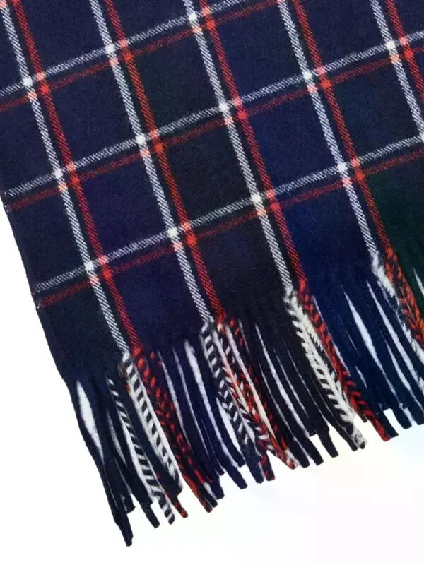 Undercover Check Fringed Scarf