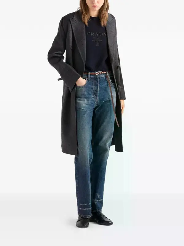 Prada Wool And Cashmere Crew-neck Sweater - Blue