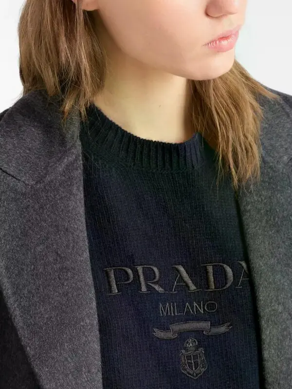 Prada Wool And Cashmere Crew-neck Sweater - Blue