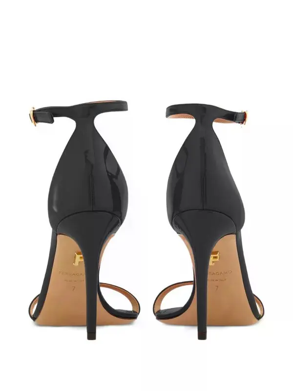 FERRAGAMO 90mm Strappy Stiletto Sandals - Black