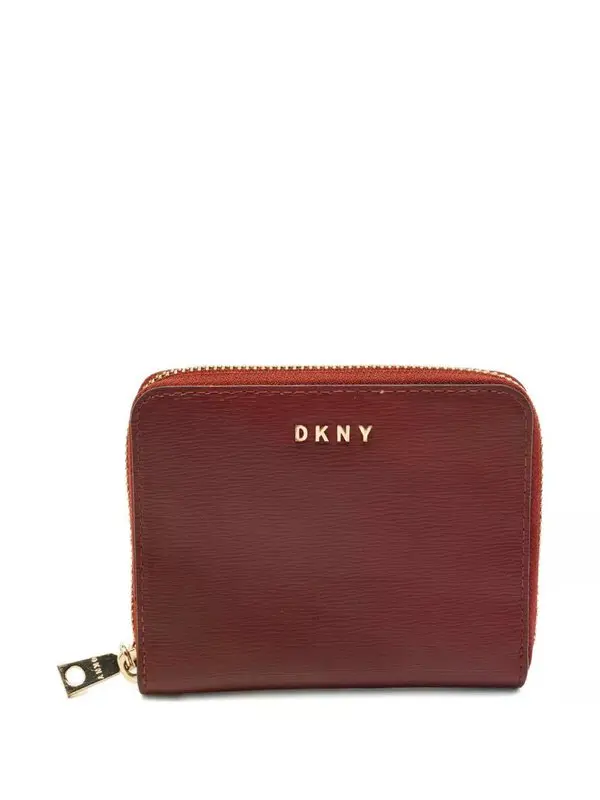 Dkny 2020 Leather Zip-around Wallet - Red