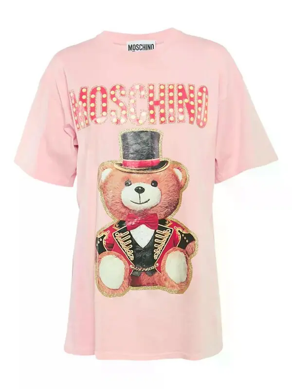 Moschino Teddy-print T-shirt - Pink