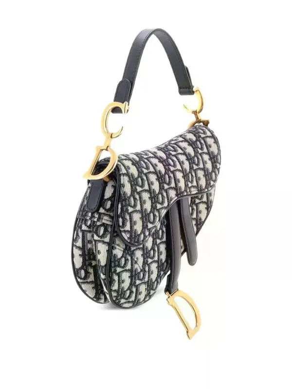 Dior Saddle Handbag Oblique Canvas Mini Shoulder Bag - Blue