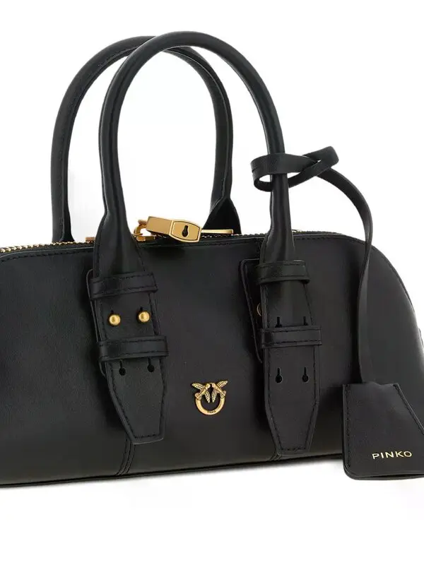 Pinko Small Leather Shoulder Bag - Black