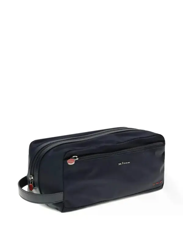 Kiton Logo Lettering Wash Bag