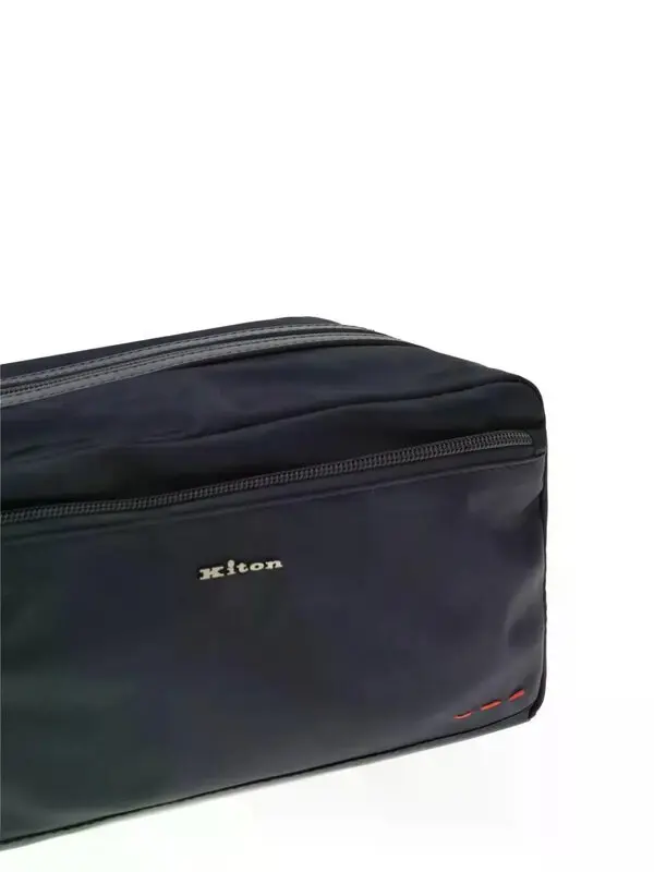 Kiton Logo Lettering Wash Bag