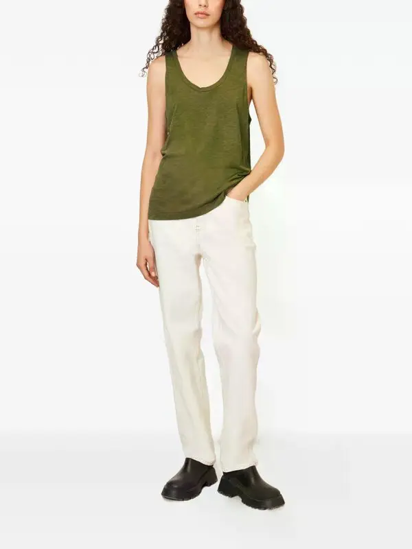 American Vintage U-neck Tank Top - Green