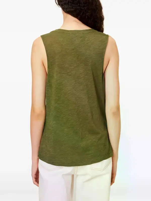 American Vintage U-neck Tank Top - Green