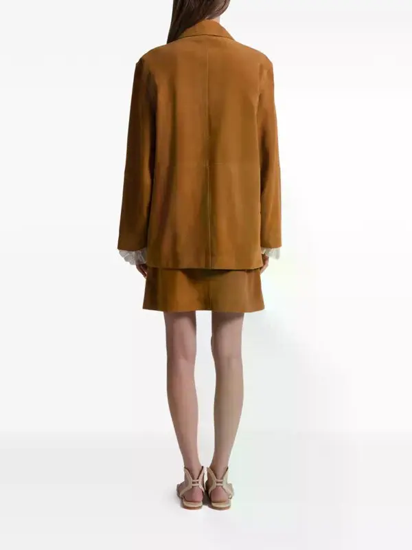 Alberta Ferretti Buttoned Goat Skin Jacket