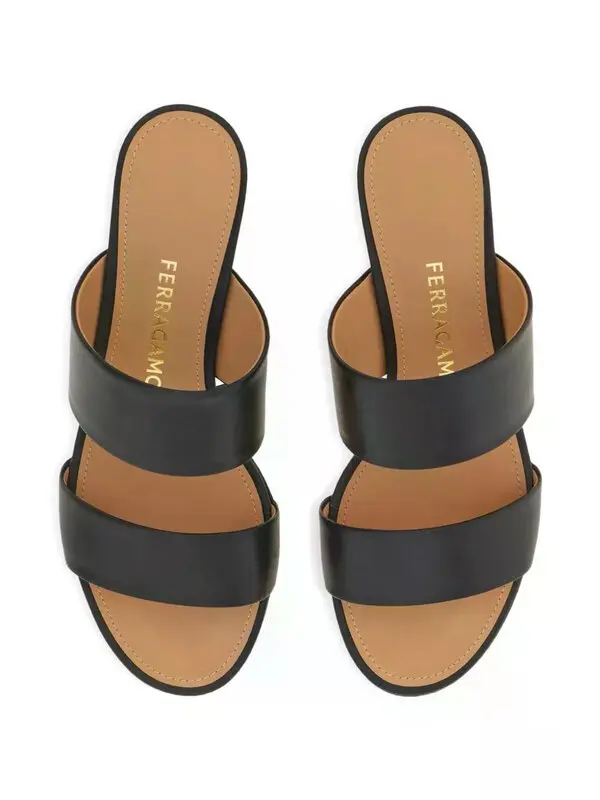 FERRAGAMO 40mm Bauble Heel-detail Sandals - Black