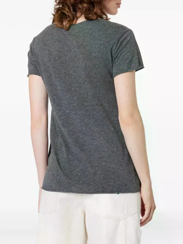 American Vintage V-neck Short-sleeve T-shirt - Grey