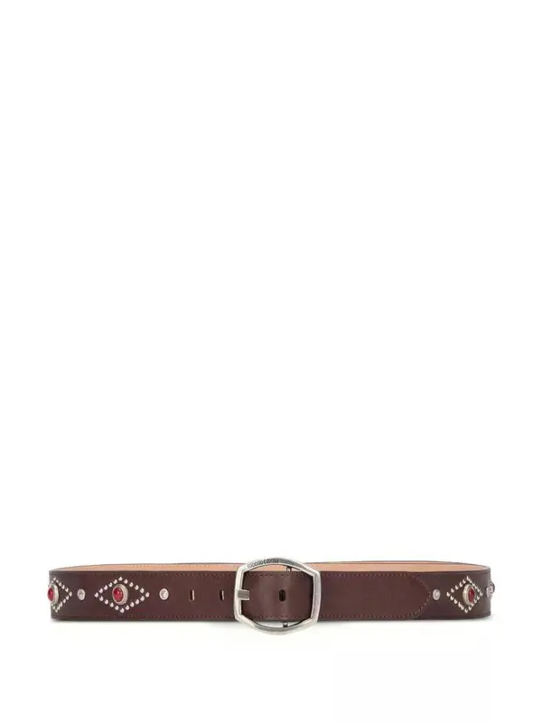 Roberto Cavalli Stone-embellished Belt - Brown