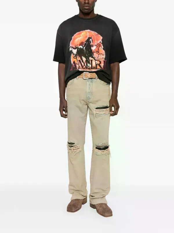 Amiri Ripped Five-pocket Jeans