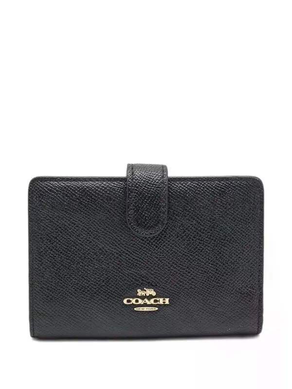 COACH® Corner Leather Wallet - Black