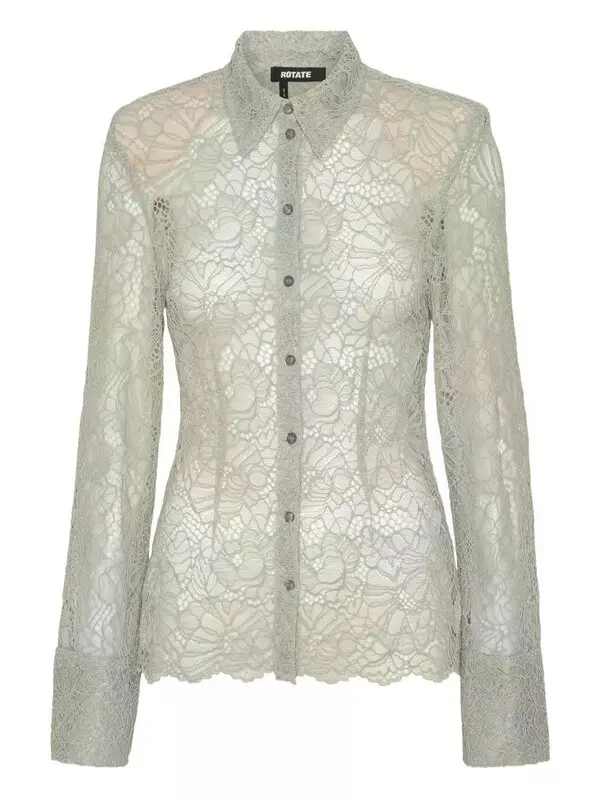 ROTATE BY BIRGER CHRISTENSEN Lace Buttoned Shirt