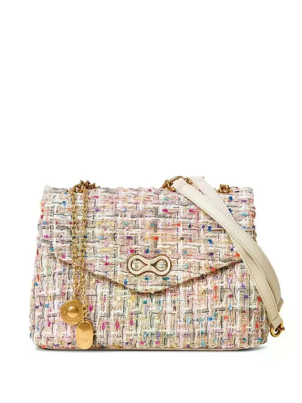 TWINSET Tweed Chain Satchel