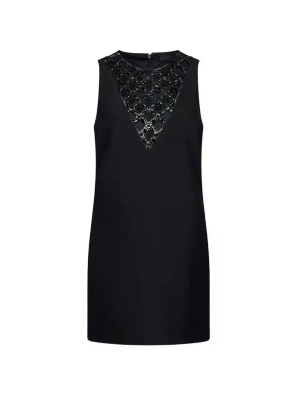 Liu Jo Bejewelled Embellishment Sleeveless Mini Dress - Black