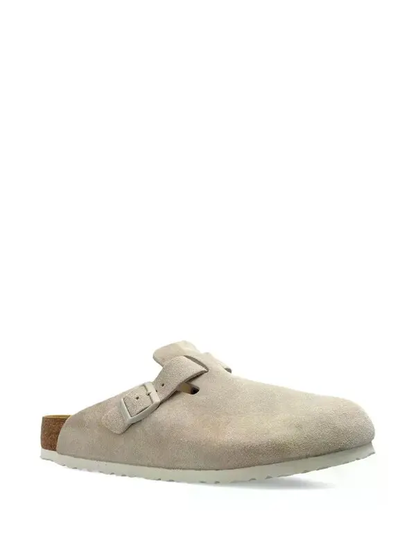 BIRKENSTOCK Boston Suede Clogs - Neutrals