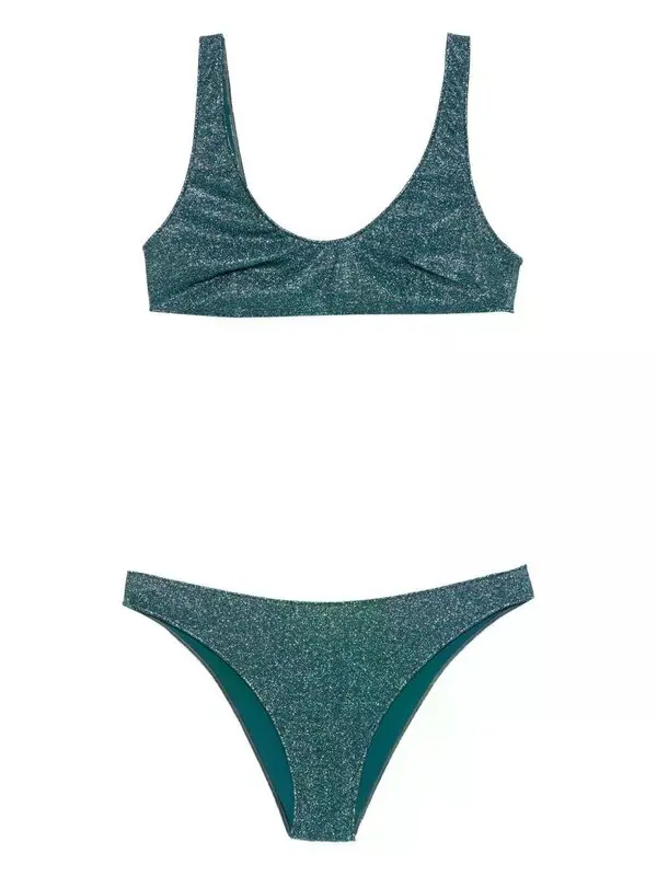 Oseree Scoop-neck Bikini - Blue