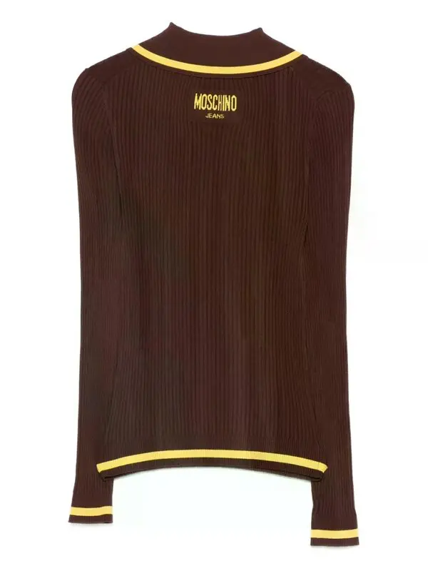 Moschino Ribbed Polo Top