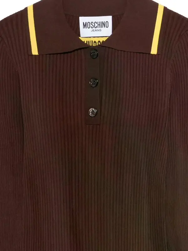 Moschino Ribbed Polo Top