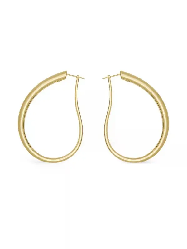 JEWELS AFICIONADO Droplet Hoop Earrings - Gold