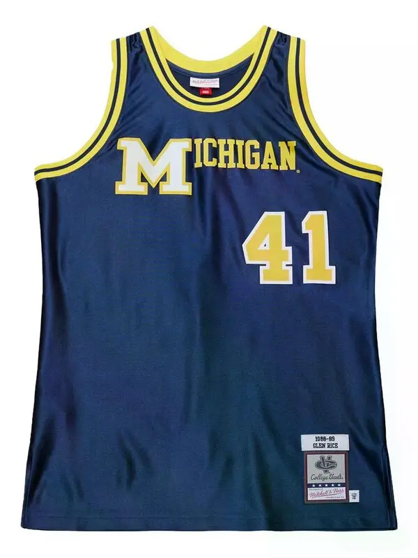 Mitchell & Ness X Ncaa Michigan Wolverines 1988-89 Glen Rice Jersey - Blue