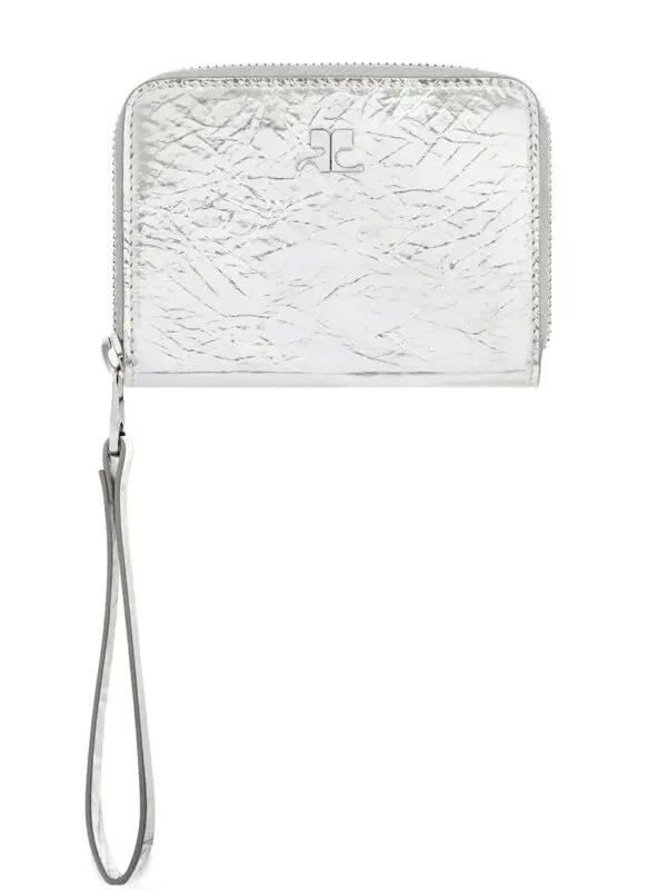 COURREGES Zipped Compact Wallet - Silver