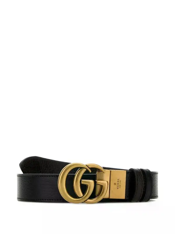 Gucci Gg Marmont Leather Belt - Black