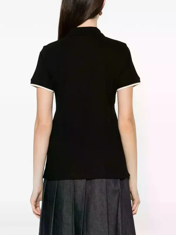 Moncler Logo-patch Polo Shirt - Black