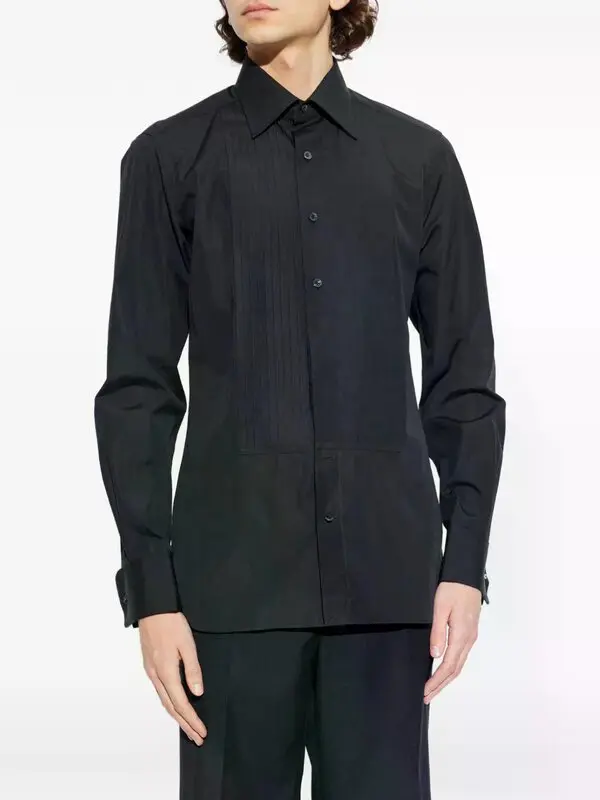 TOM FORD Pleated Shirt - Black