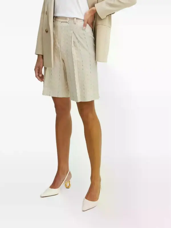 FRACOMINA Striped Pleated Shorts
