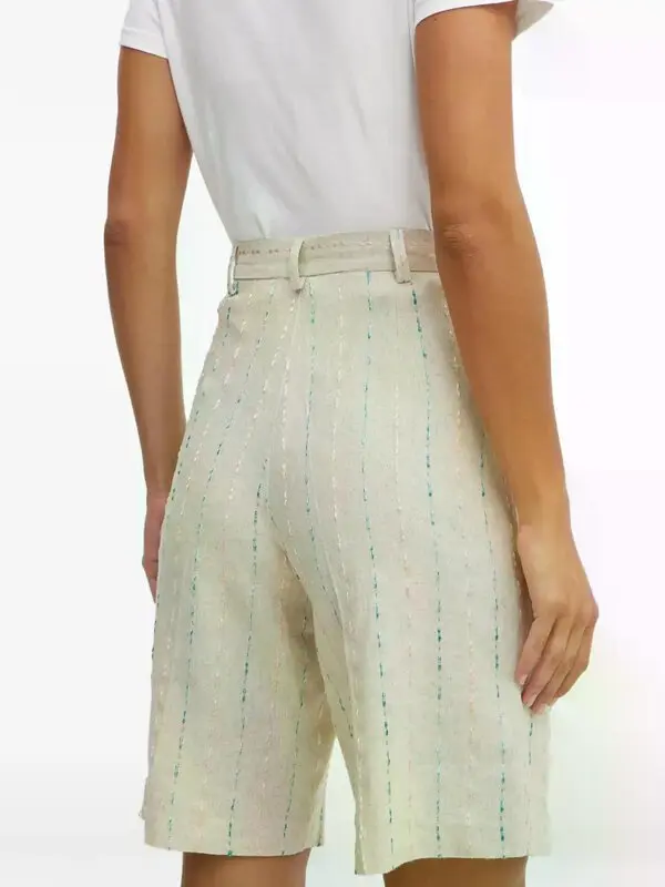 FRACOMINA Striped Pleated Shorts