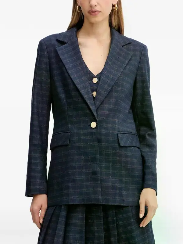 FRACOMINA Single-breasted Checked Blazer