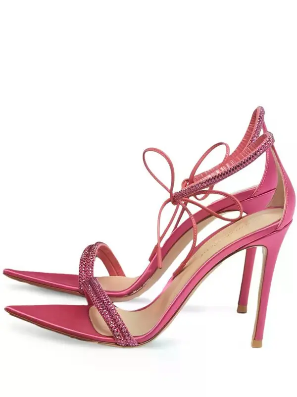 GIANVITO ROSSI Montecarlo Crystal-embellished Sandals - Pink