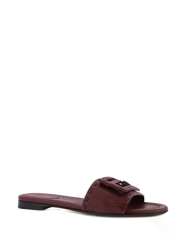 Fendi Embossed Logo Strap Sandals