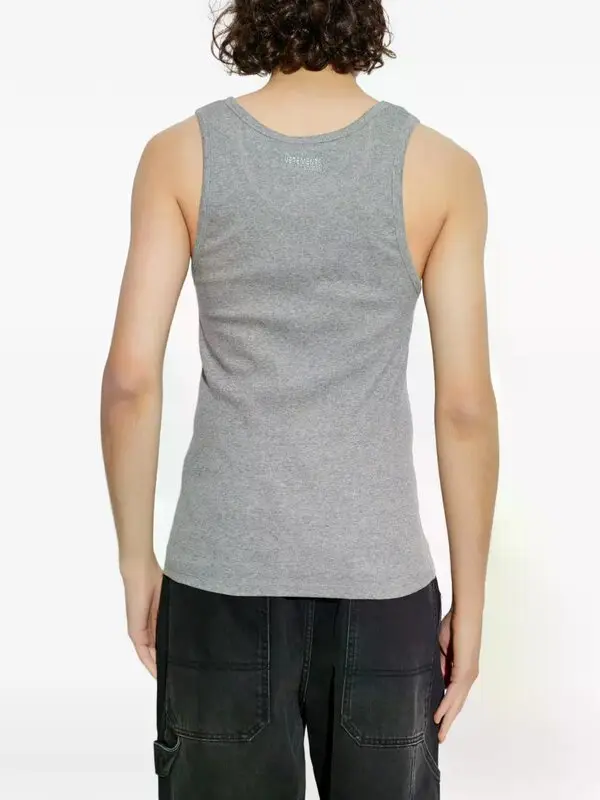 Vetements Graphic Ribbed Tank Top