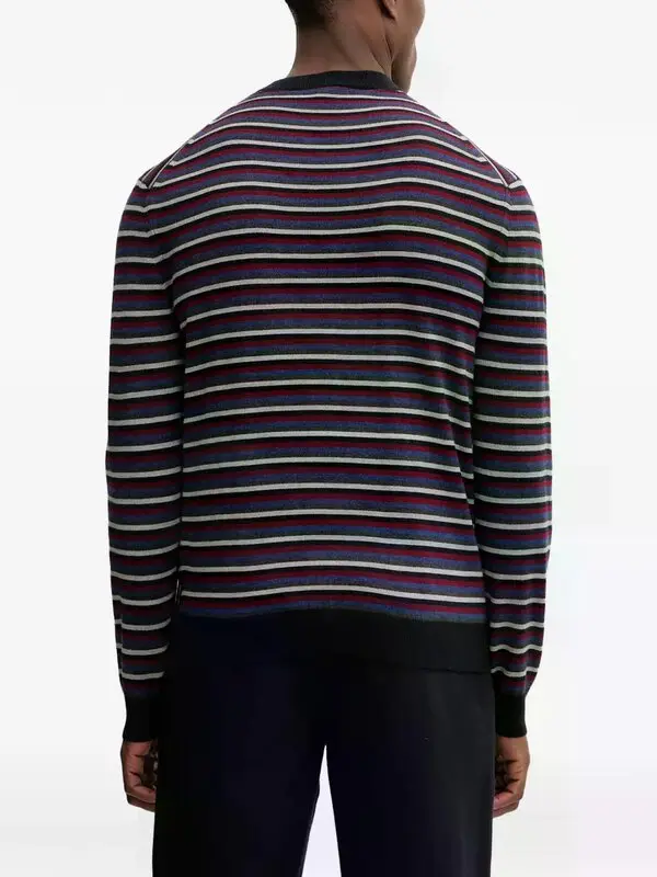 Armani Exchange Striped-pattern Round-neck Sweater