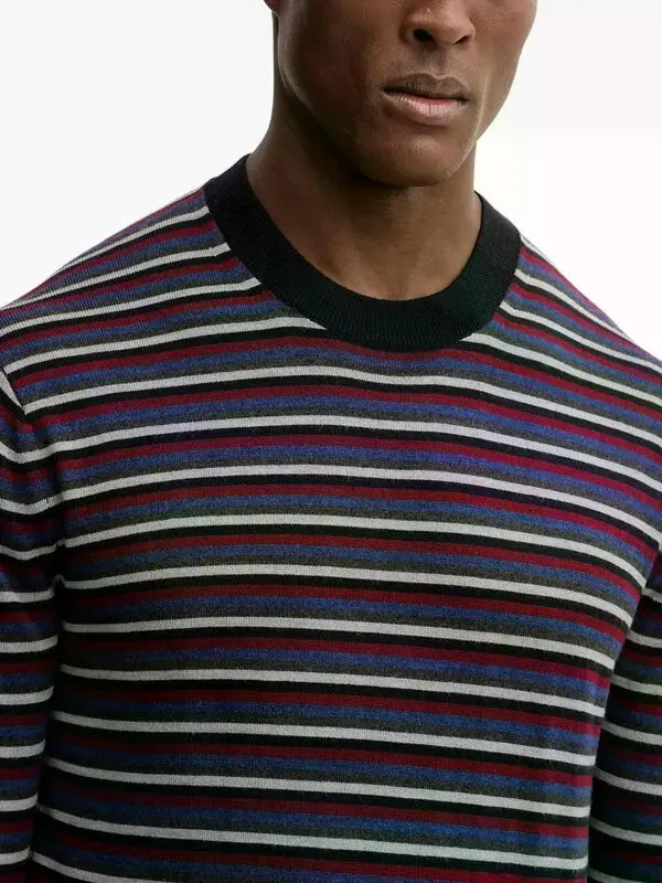 Armani Exchange Striped-pattern Round-neck Sweater