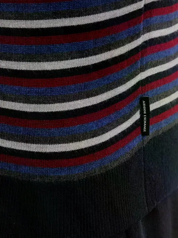 Armani Exchange Striped-pattern Round-neck Sweater