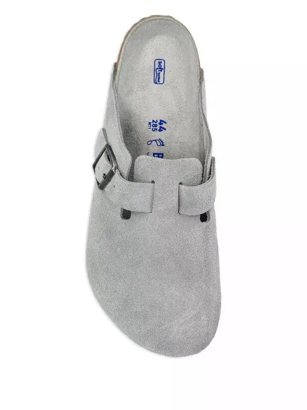 BIRKENSTOCK Boston Suede Clogs - Grey