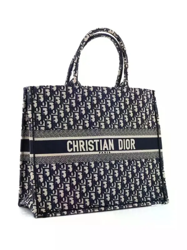Dior Oblique Canvas Large Tote Bag - Blue