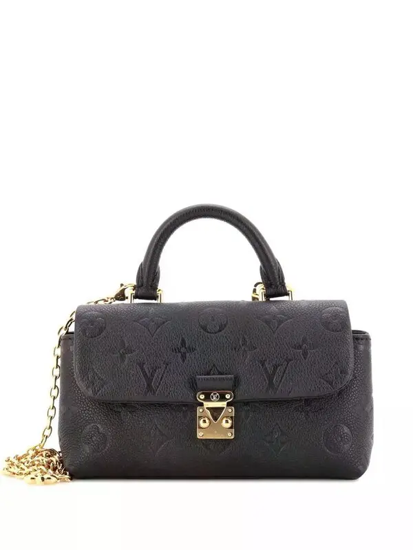 LOUIS VUITTON Madeleine Handbag Monogram Empreinte Leather Nano Satchel - Black