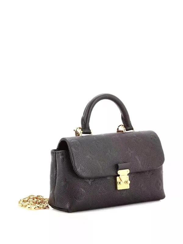 LOUIS VUITTON Madeleine Handbag Monogram Empreinte Leather Nano Satchel - Black