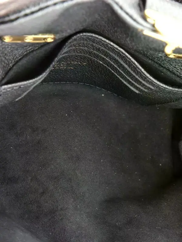 LOUIS VUITTON Madeleine Handbag Monogram Empreinte Leather Nano Satchel - Black